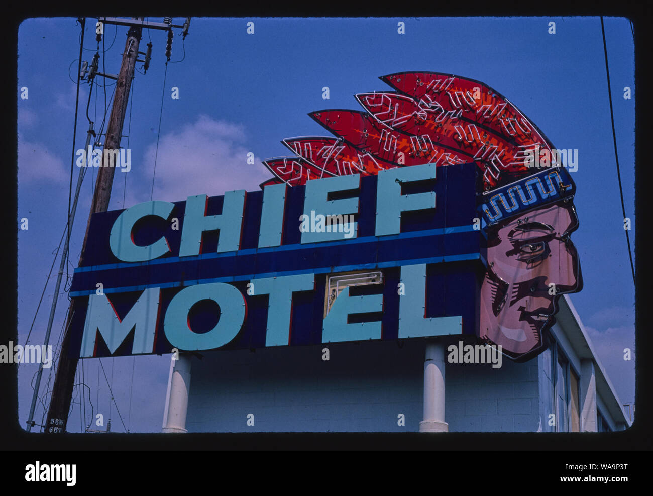 Chief Motel sign, Houston, Texas Stock Photo - Alamy