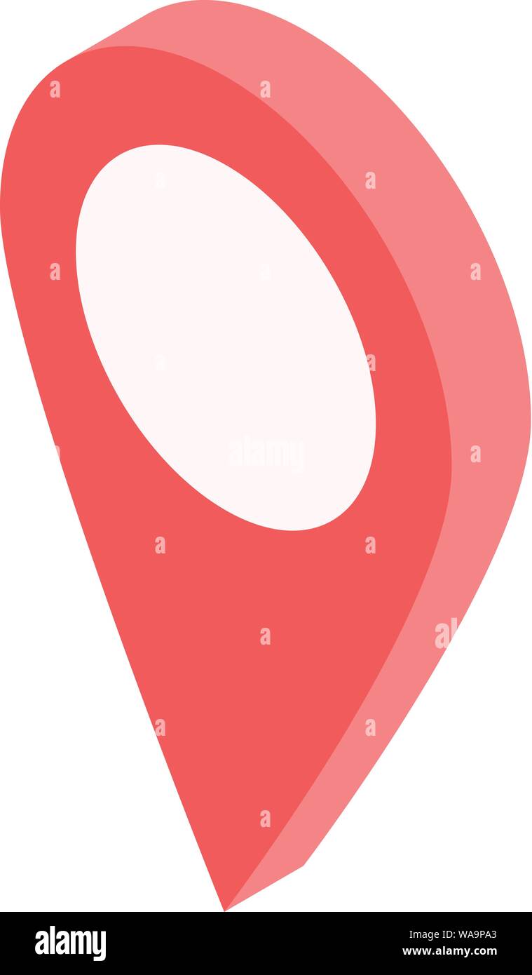 Red gps pin icon, isometric style Stock Vector Image & Art - Alamy
