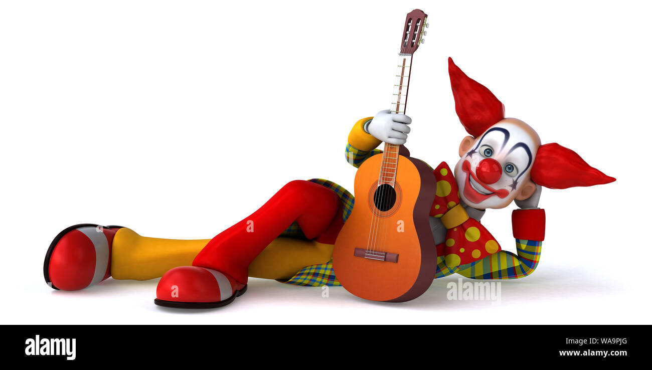Fun clown - 3D Illustration Stock Photo - Alamy