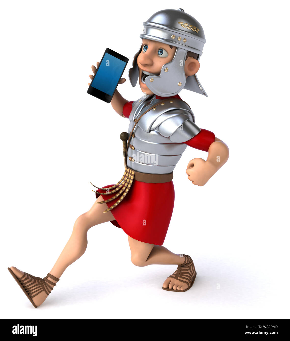 Fun roman soldier - 3D Illustration Stock Photo - Alamy