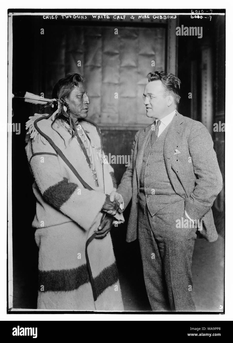 Chief Two Guns White Calf & Mike Gibbons Stock Photo - Alamy