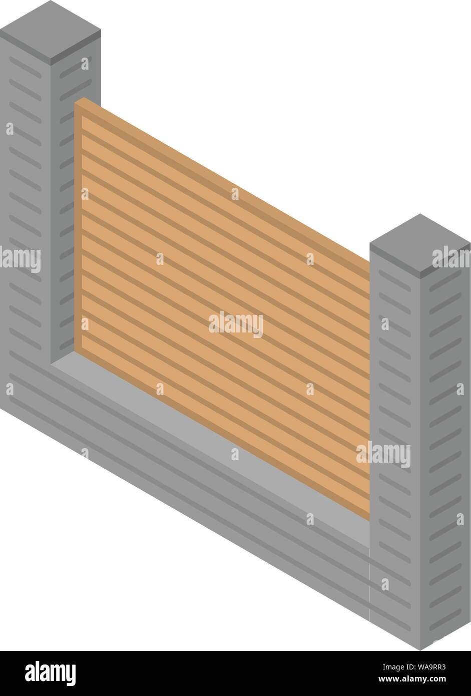 Modern fence icon, isometric style Stock Vector Image & Art - Alamy