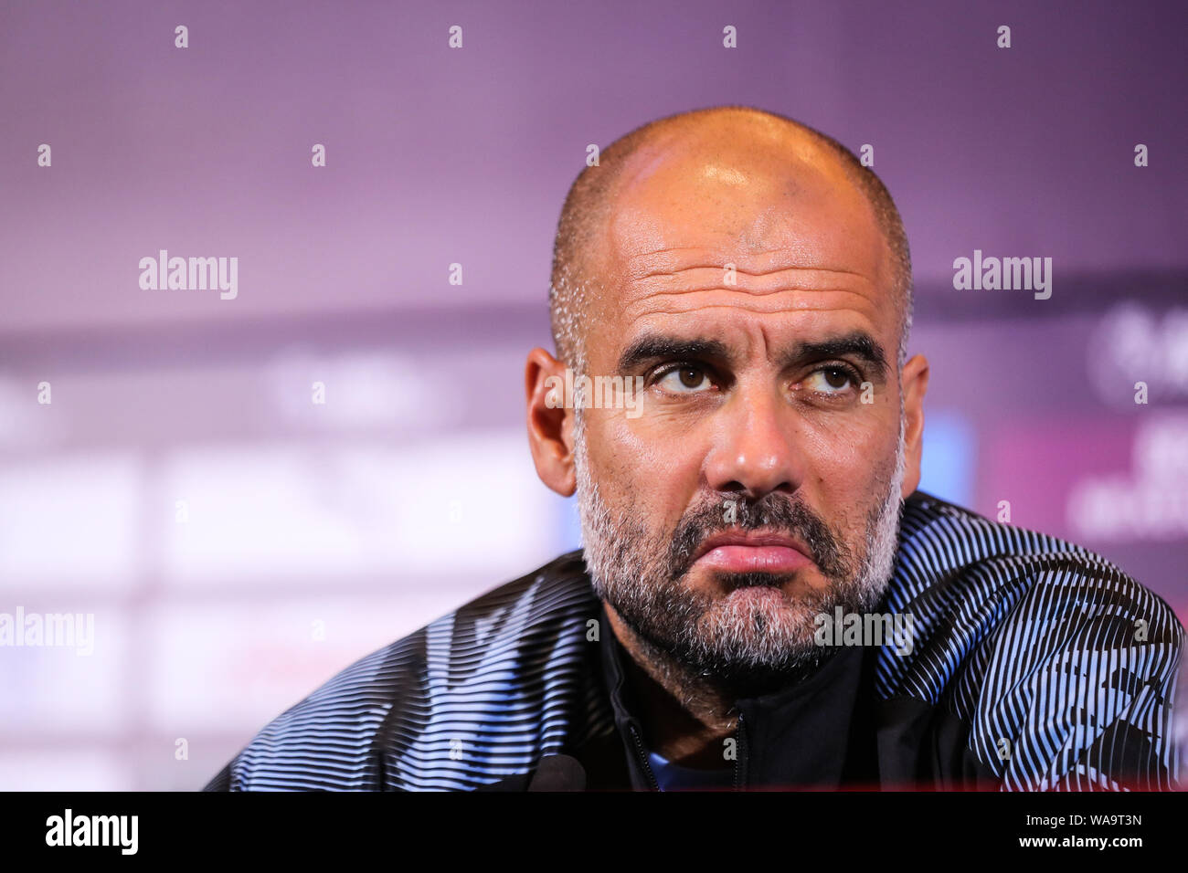 Head coach Pep Guardiola of Manchester City F.C. of English League ...