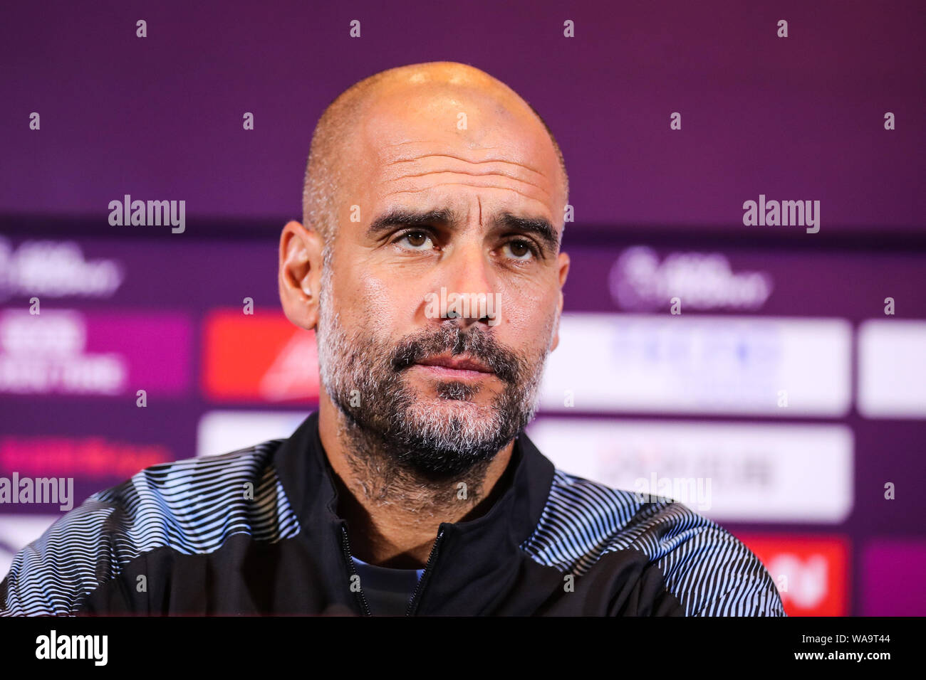 Head coach Pep Guardiola of Manchester City F.C. of English League ...