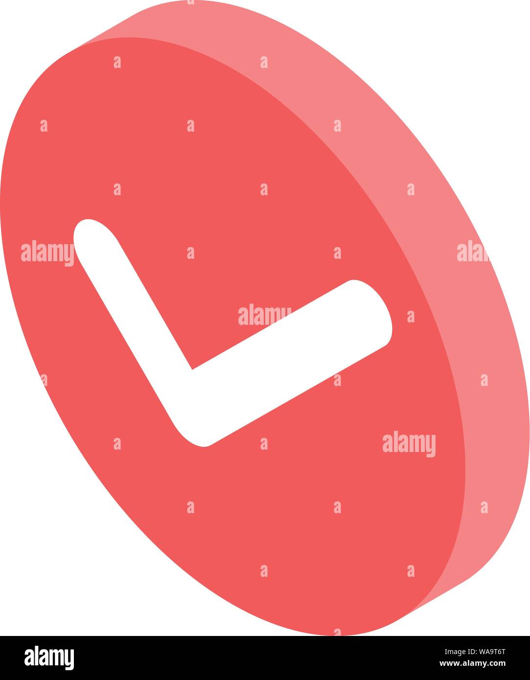 Red circle approved icon, isometric style Stock Vector Image & Art - Alamy