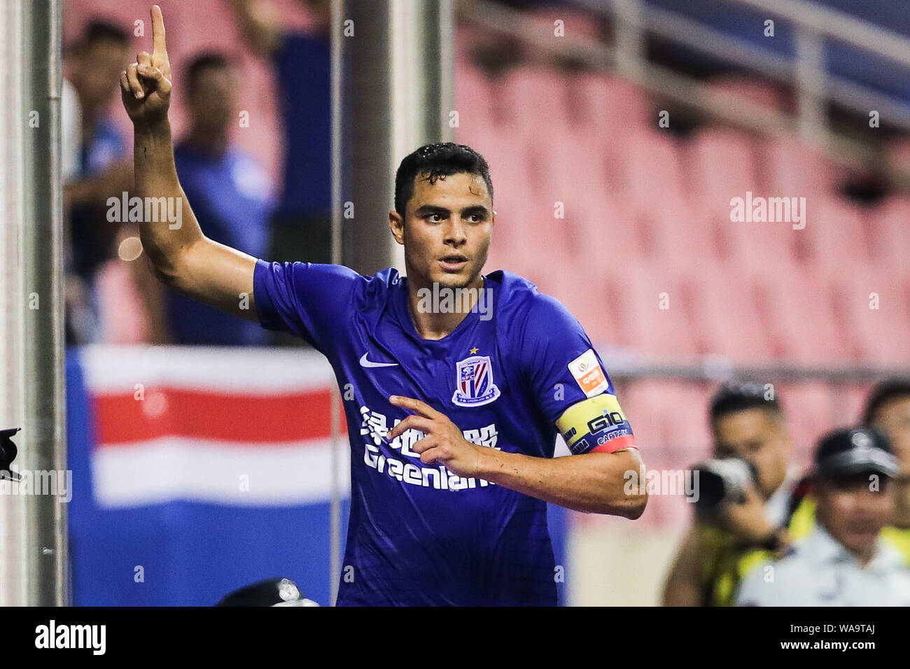 Colombian football player Giovanni Moreno of Shanghai Greenland Shenhua ...