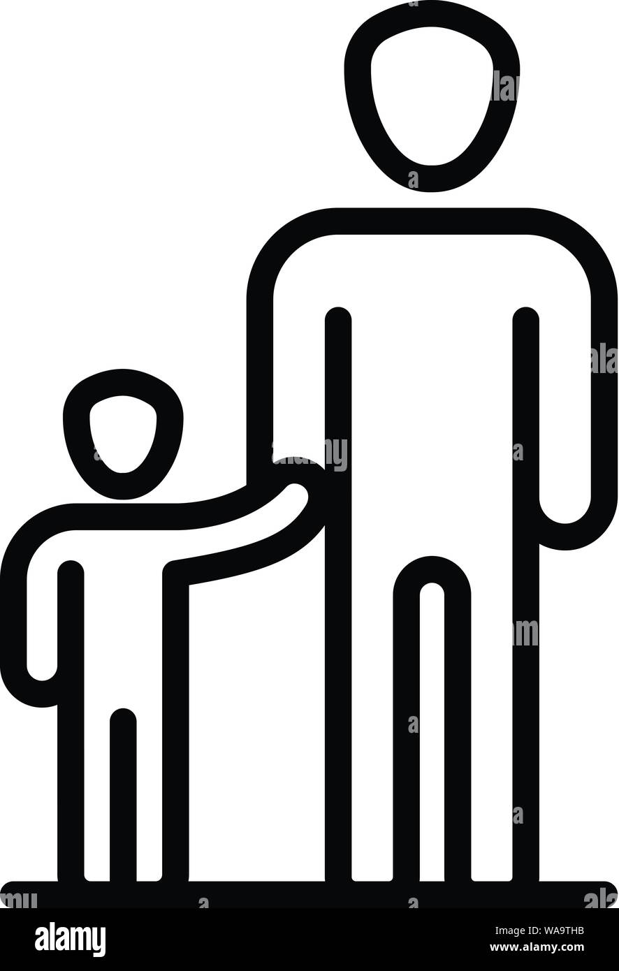 Father kid icon, outline style Stock Vector Image & Art - Alamy