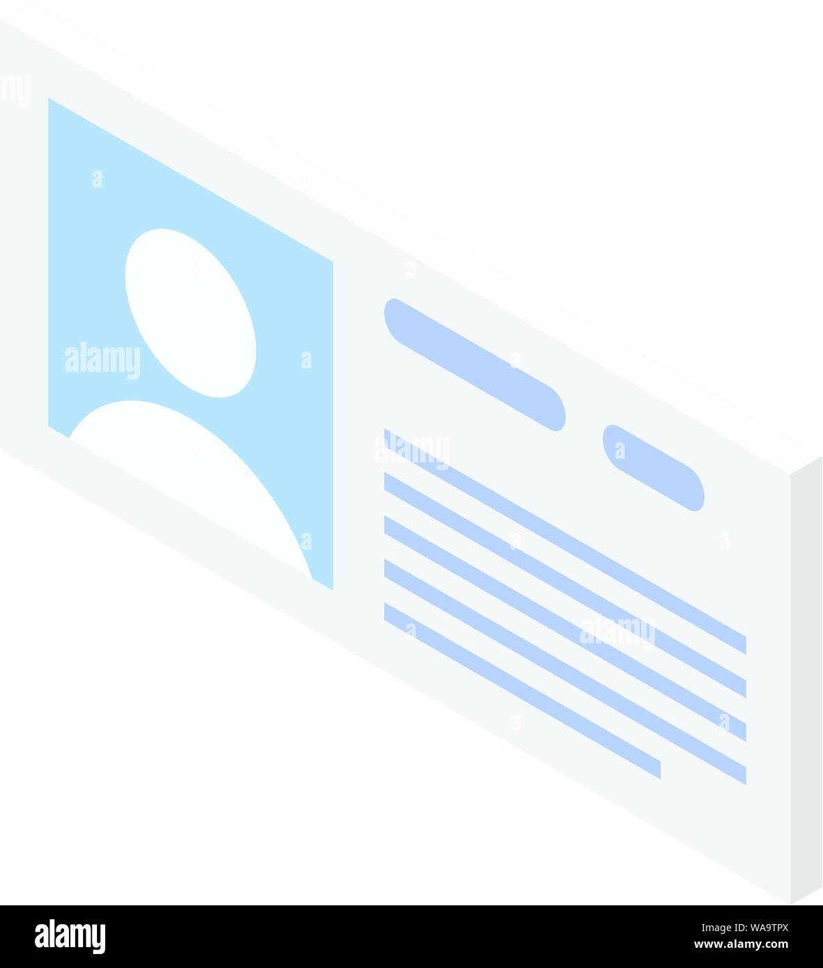 Id card icon, isometric style Stock Vector Image & Art - Alamy