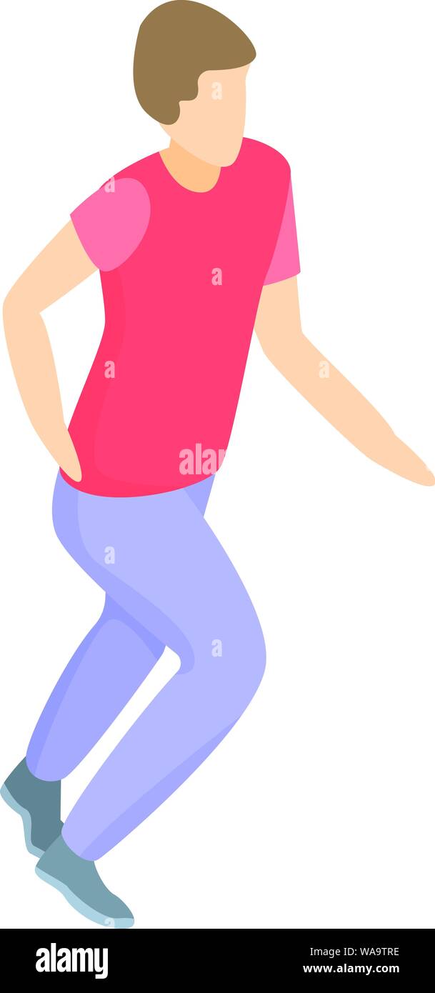 Boy running icon, isometric style Stock Vector Image & Art - Alamy