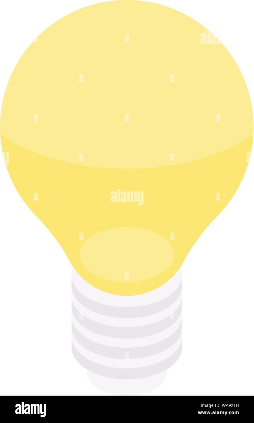 Yellow bulb icon, isometric style Stock Vector Image & Art - Alamy