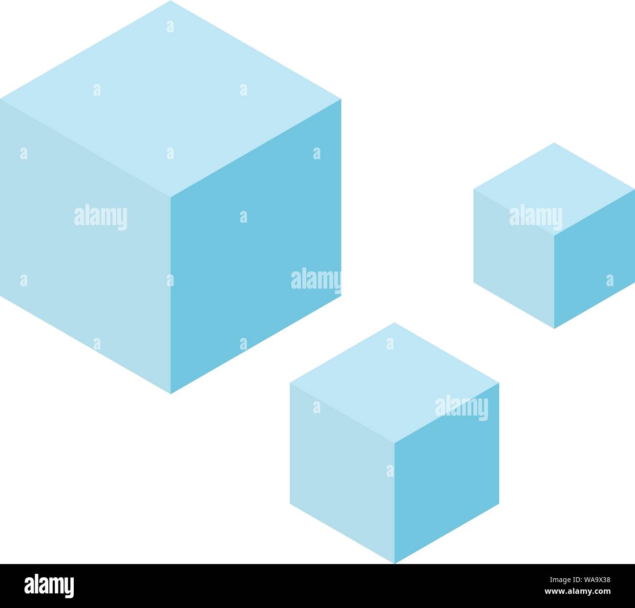 Blue cubes icon, isometric style Stock Vector Image & Art - Alamy