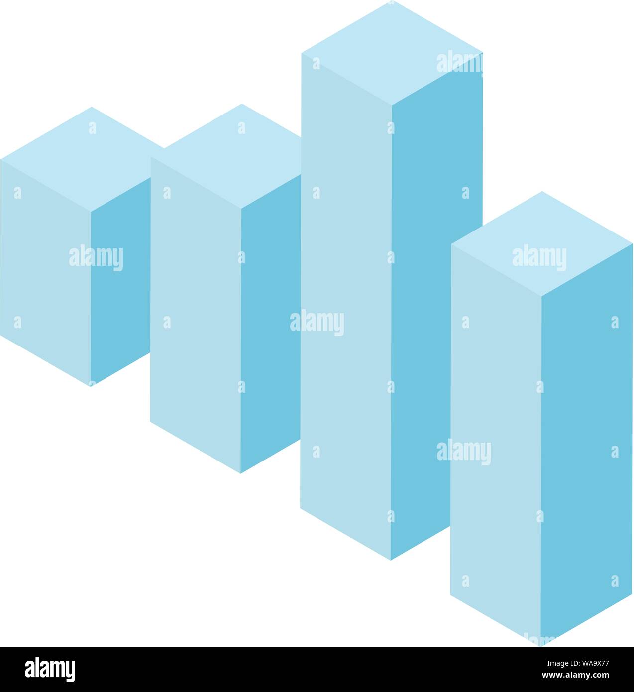 Blue graph column icon, isometric style Stock Vector Image & Art - Alamy