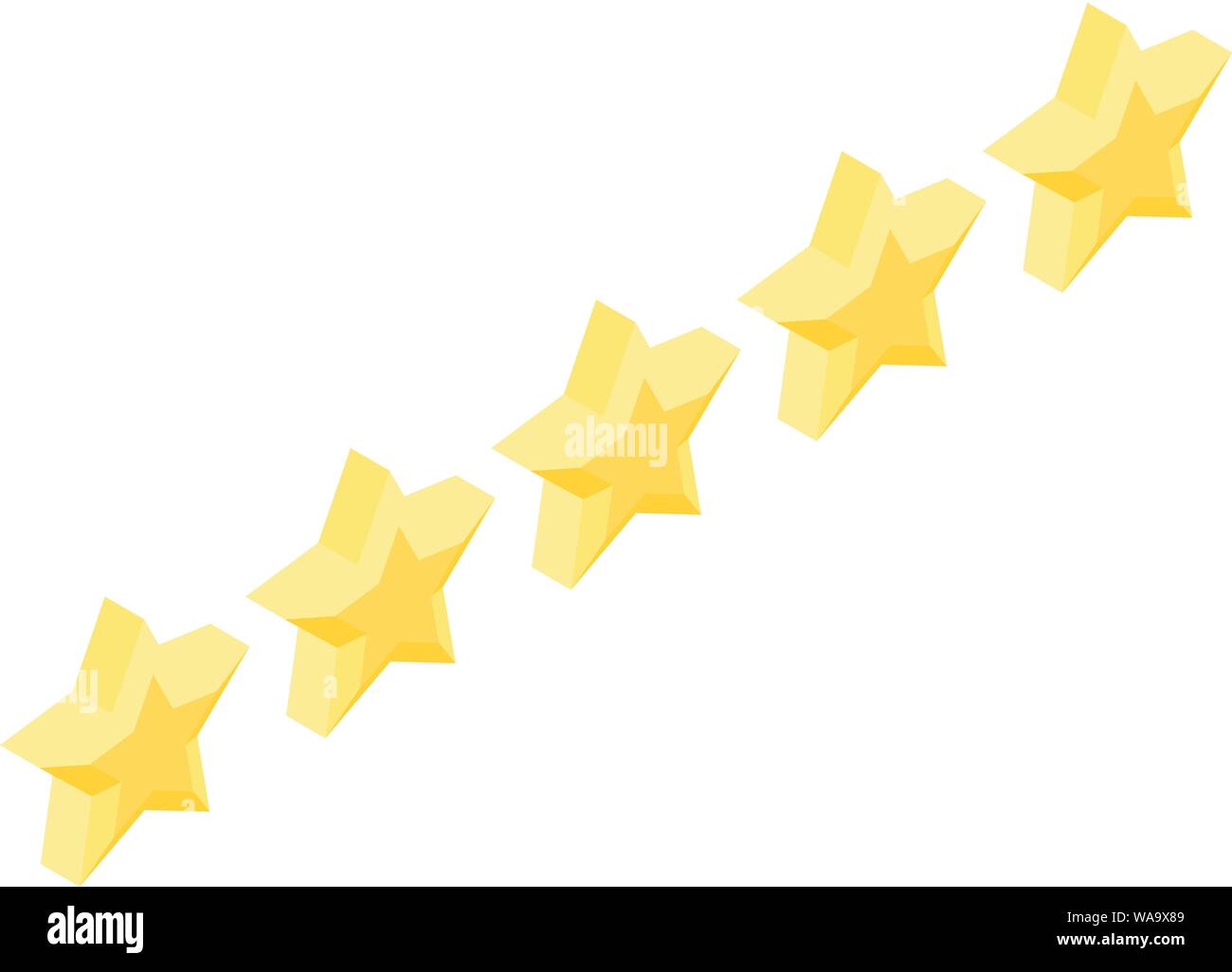 Five stars review icon, isometric style Stock Vector Image & Art - Alamy