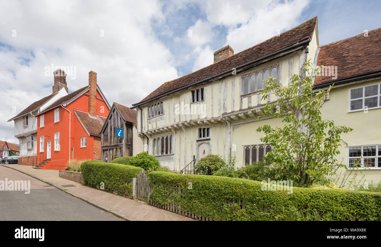 The picturesque medieval village of Lavenham, Suffolk, England, UK ...