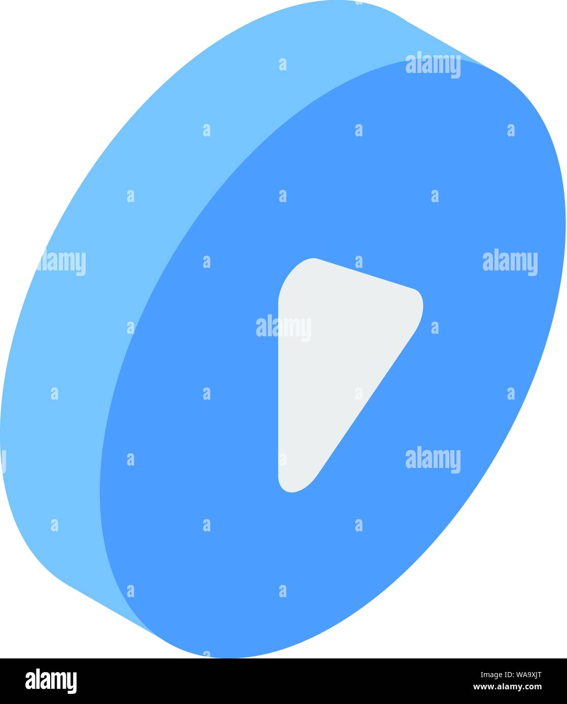 Blue play button icon, isometric style Stock Vector Image & Art - Alamy