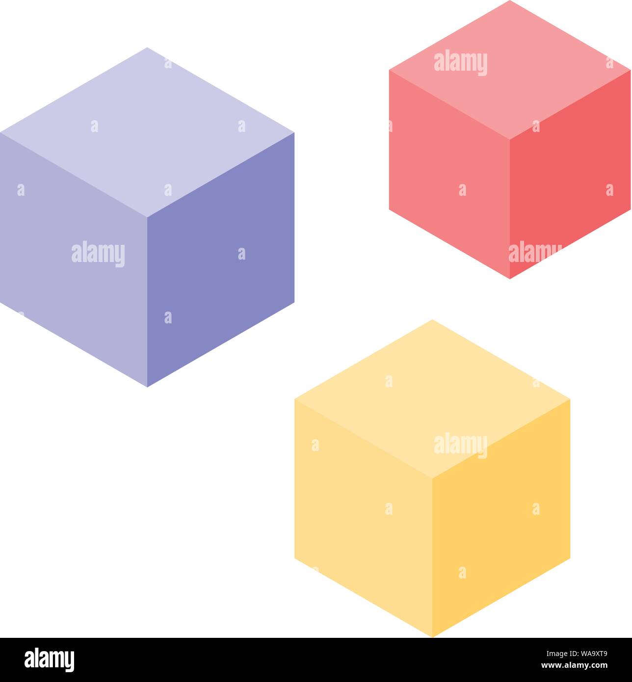 Stacked cubes Stock Vector Images - Alamy