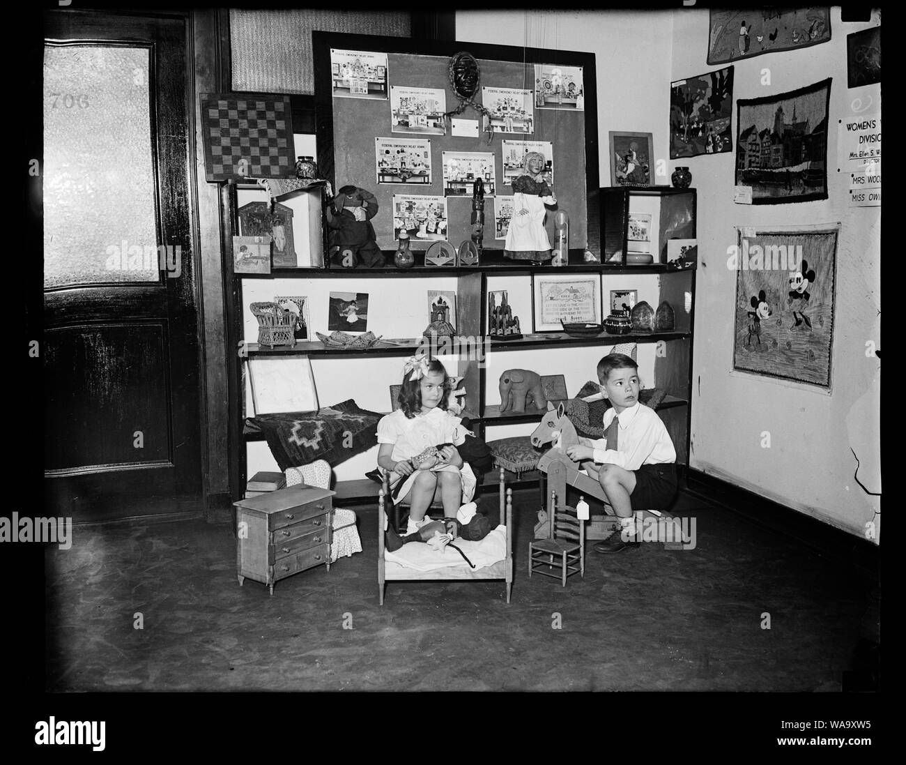 Toys for children Black and White Stock Photos & Images - Alamy