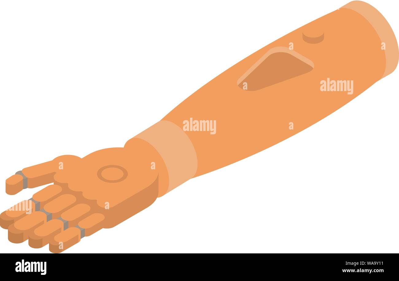 Strong prosthetic hand icon, isometric style Stock Vector Image & Art ...