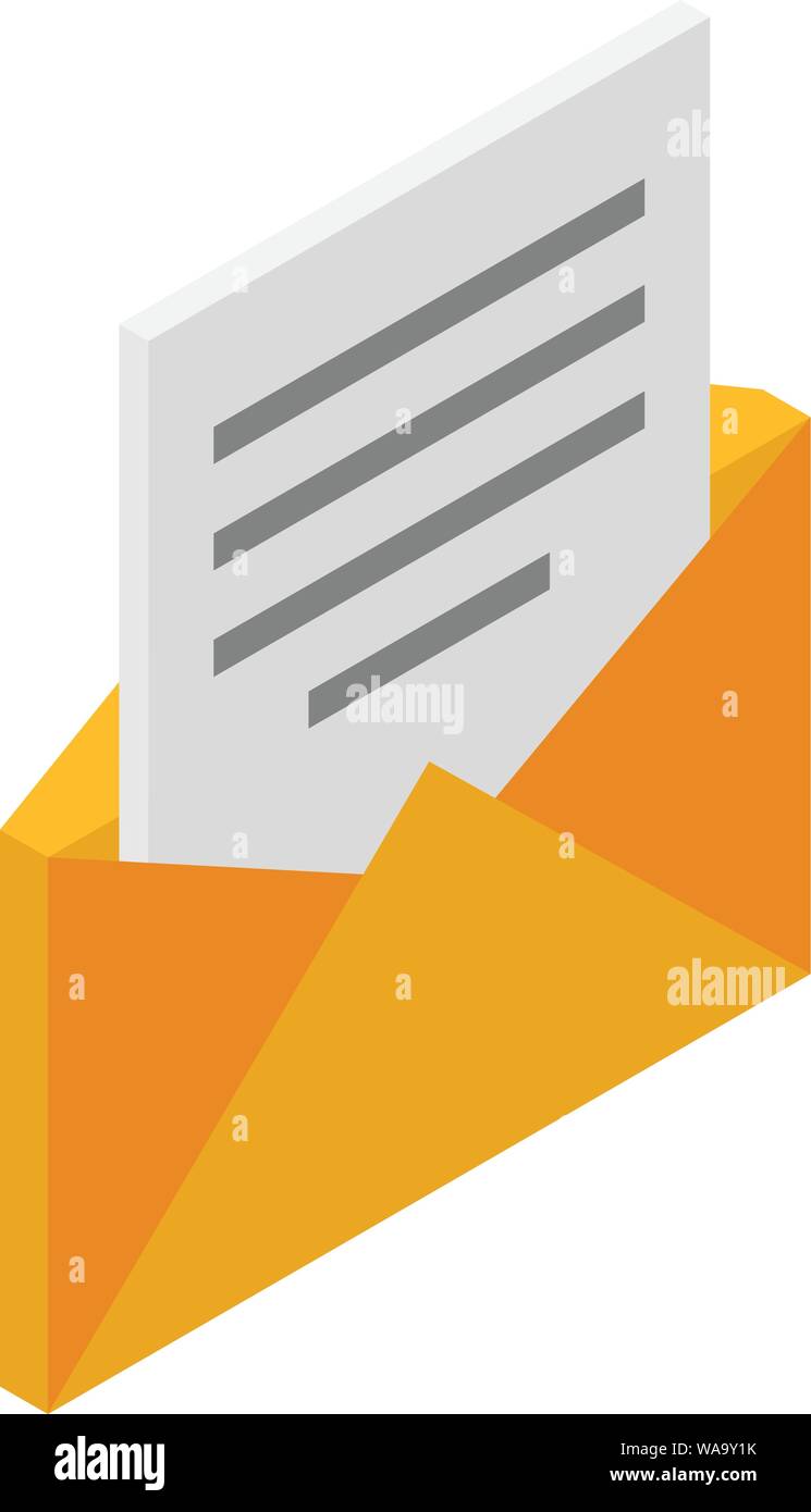 Inbox mail icon, isometric style Stock Vector Image & Art - Alamy