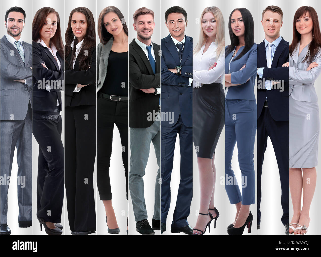 in full growth. modern successful business people Stock Photo - Alamy