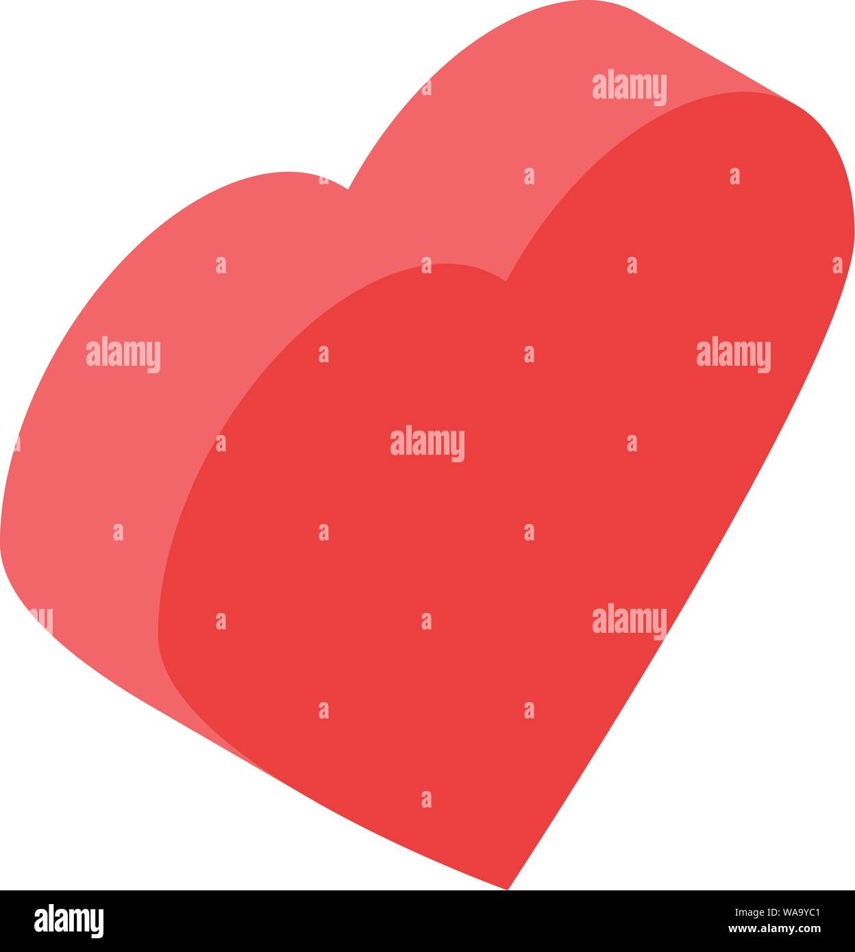 Love red heart icon, isometric style Stock Vector Image & Art - Alamy