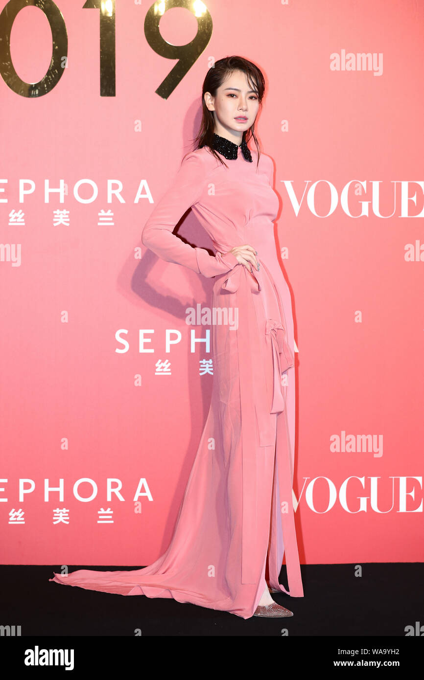 Chinese singer and actress Qi Wei, also known as Stephy Qi, poses ...