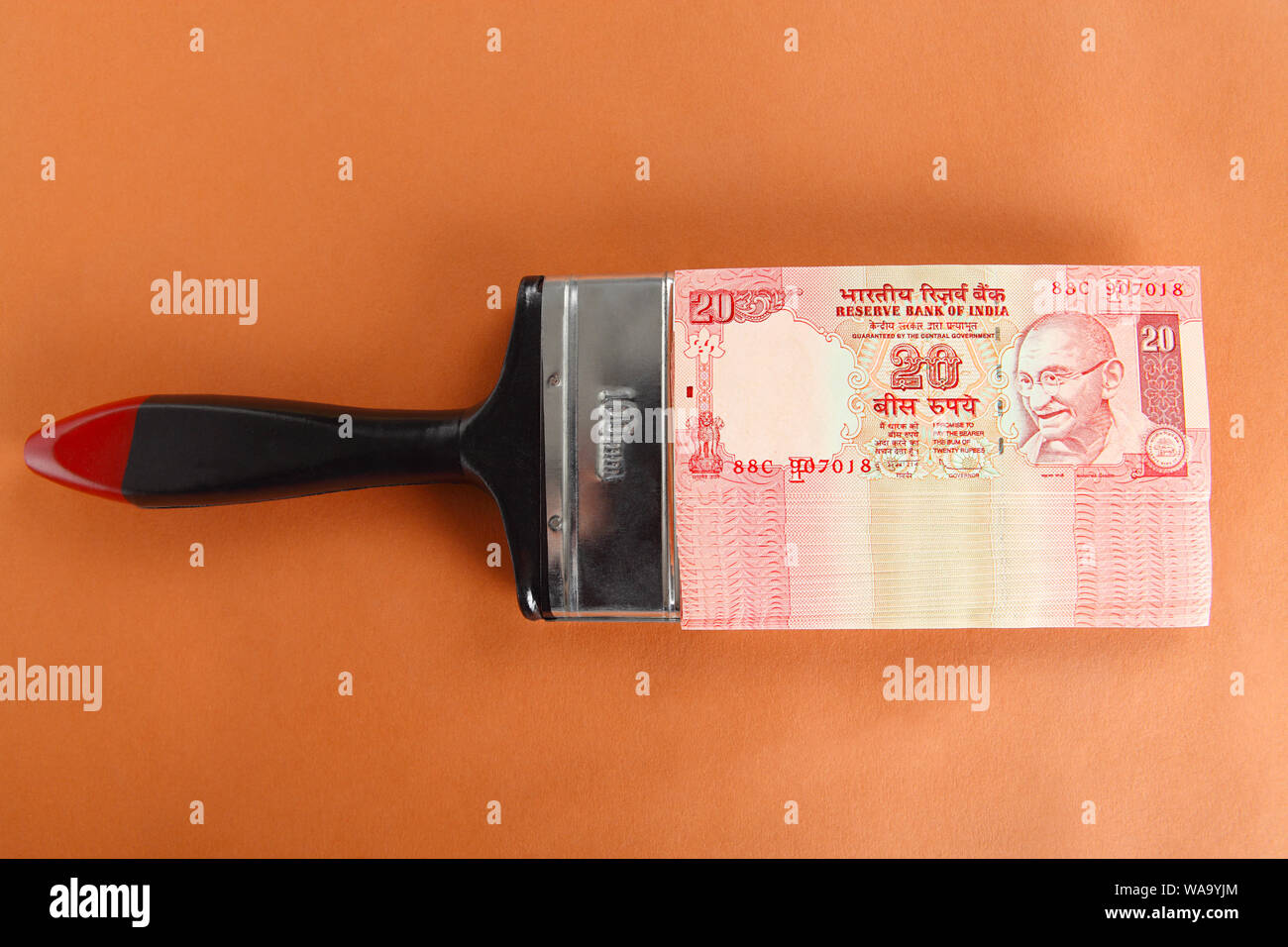Indian twenty rupee note hi-res stock photography and images - Alamy