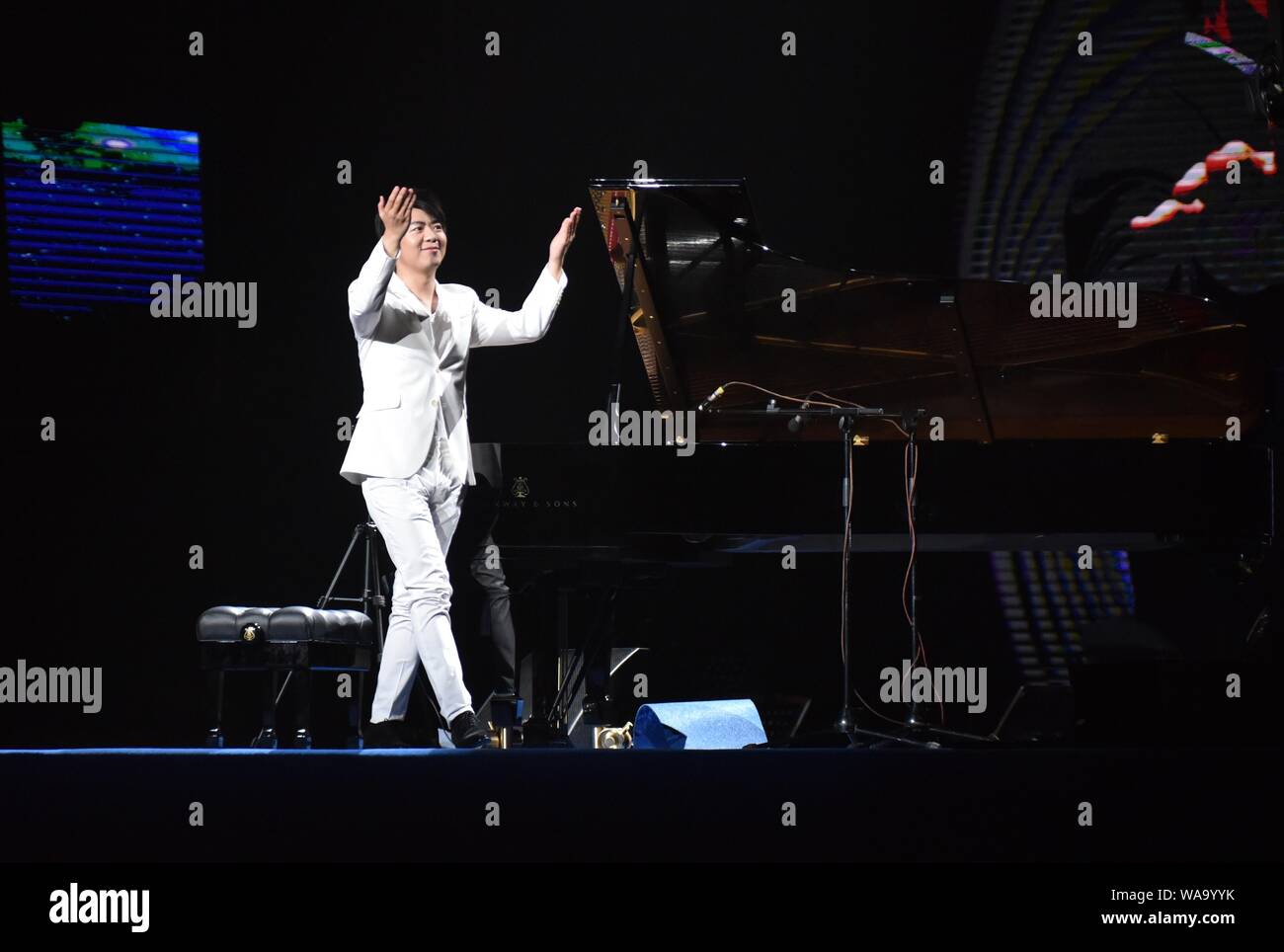Chinese pianist Lang Lang and his wife Gina Alice Redlinger perform ...