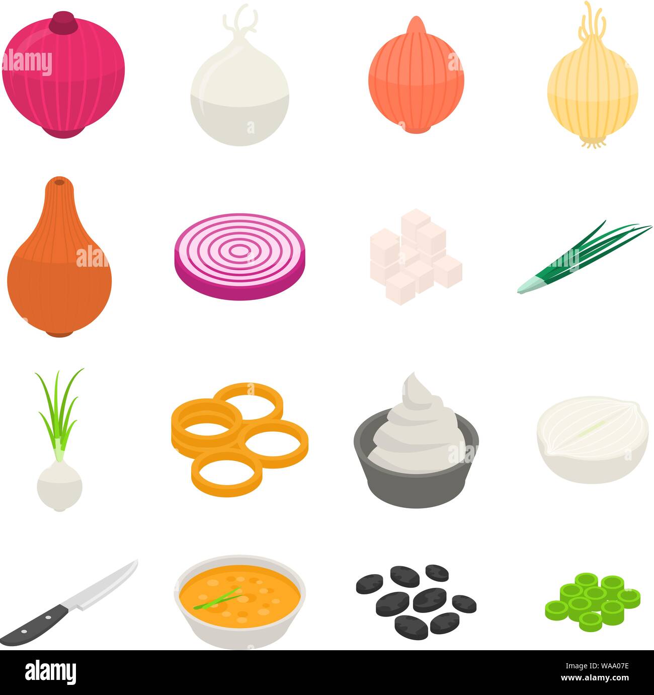 Chopped spring onion Stock Vector Images - Alamy