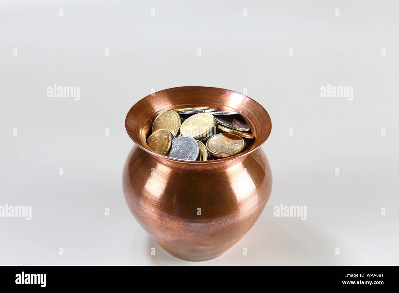 High angle view of a money pot Stock Photo - Alamy