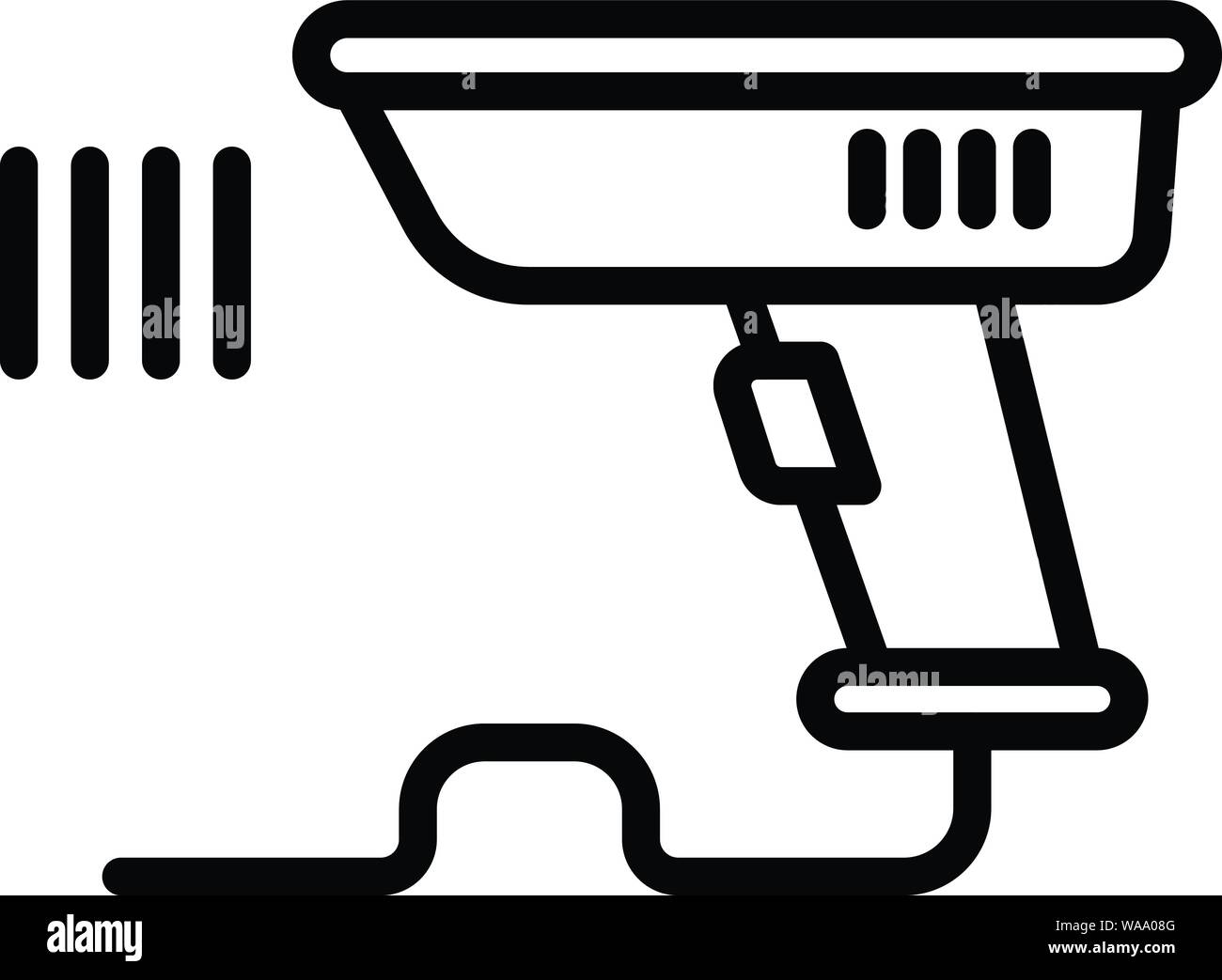 Mobile barcode scanner icon, outline style Stock Vector Image & Art - Alamy