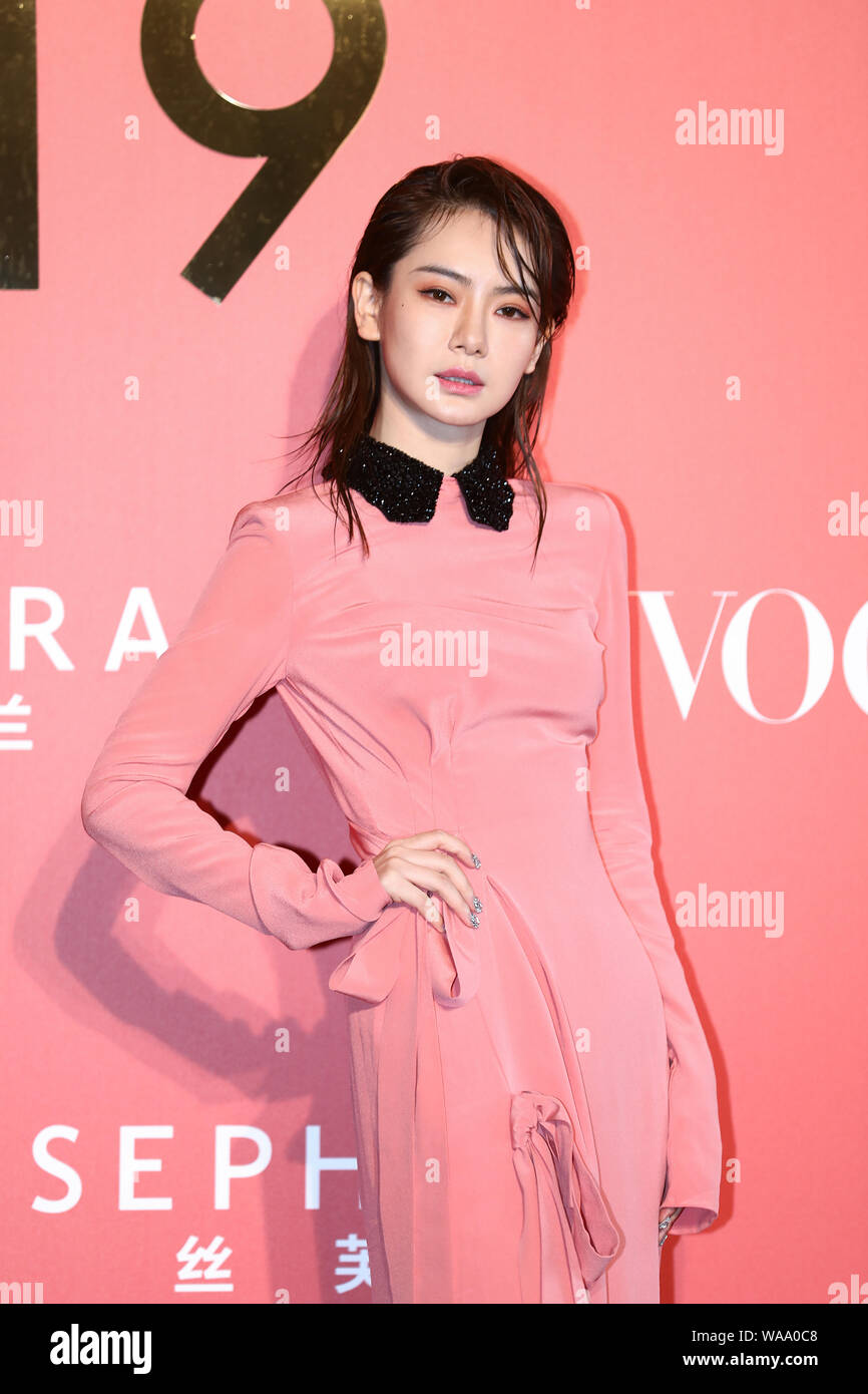 Chinese singer and actress Qi Wei, also known as Stephy Qi, poses ...