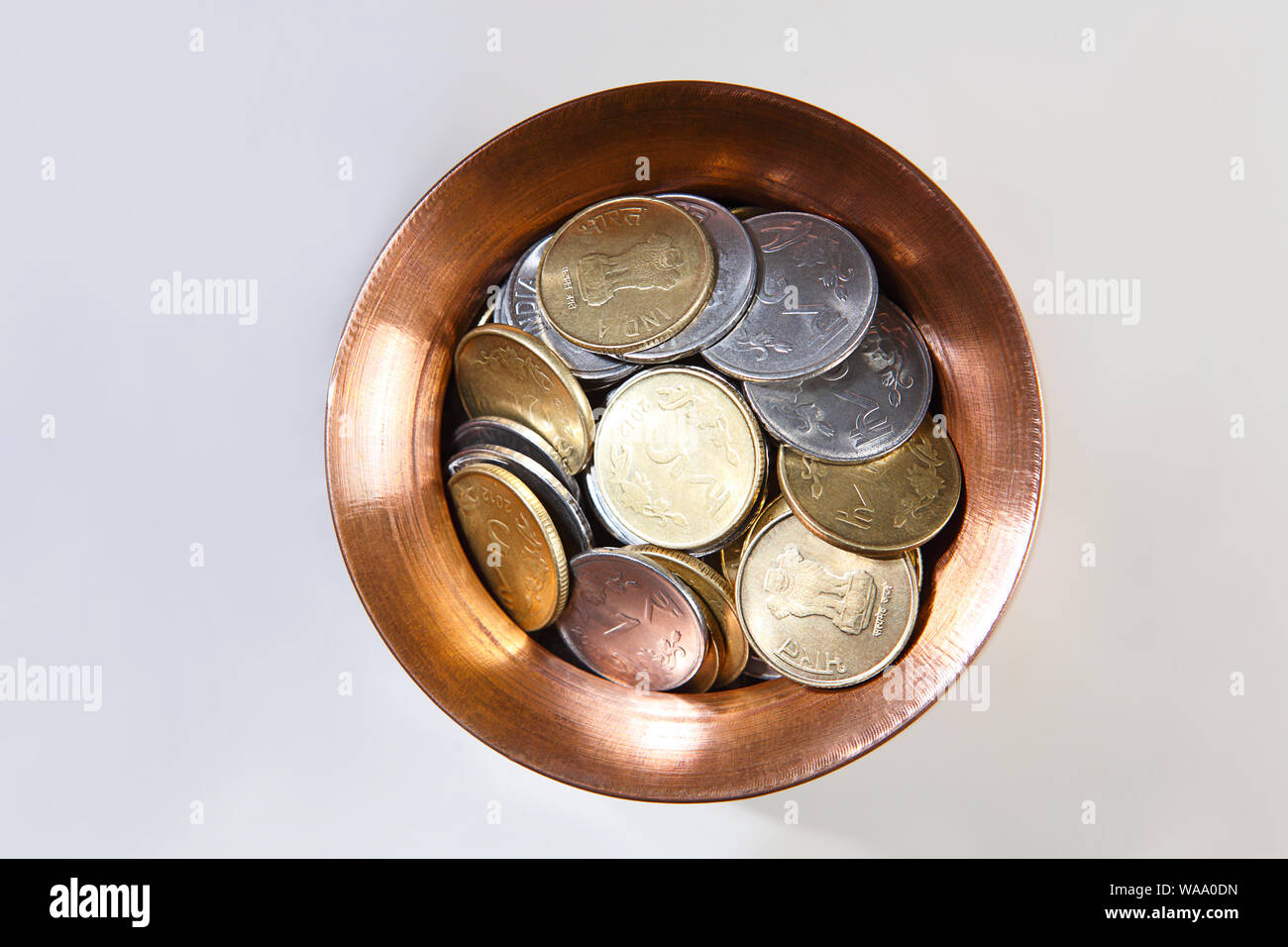 High angle view of a money pot Stock Photo - Alamy
