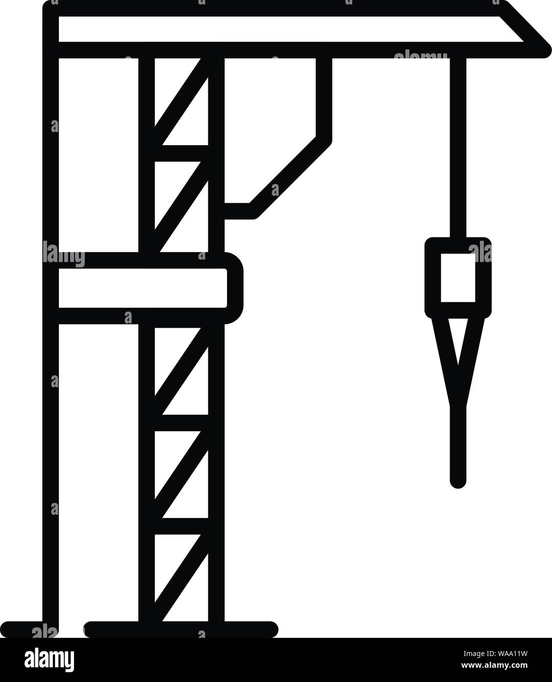 Modern drill crane icon, outline style Stock Vector Image & Art - Alamy