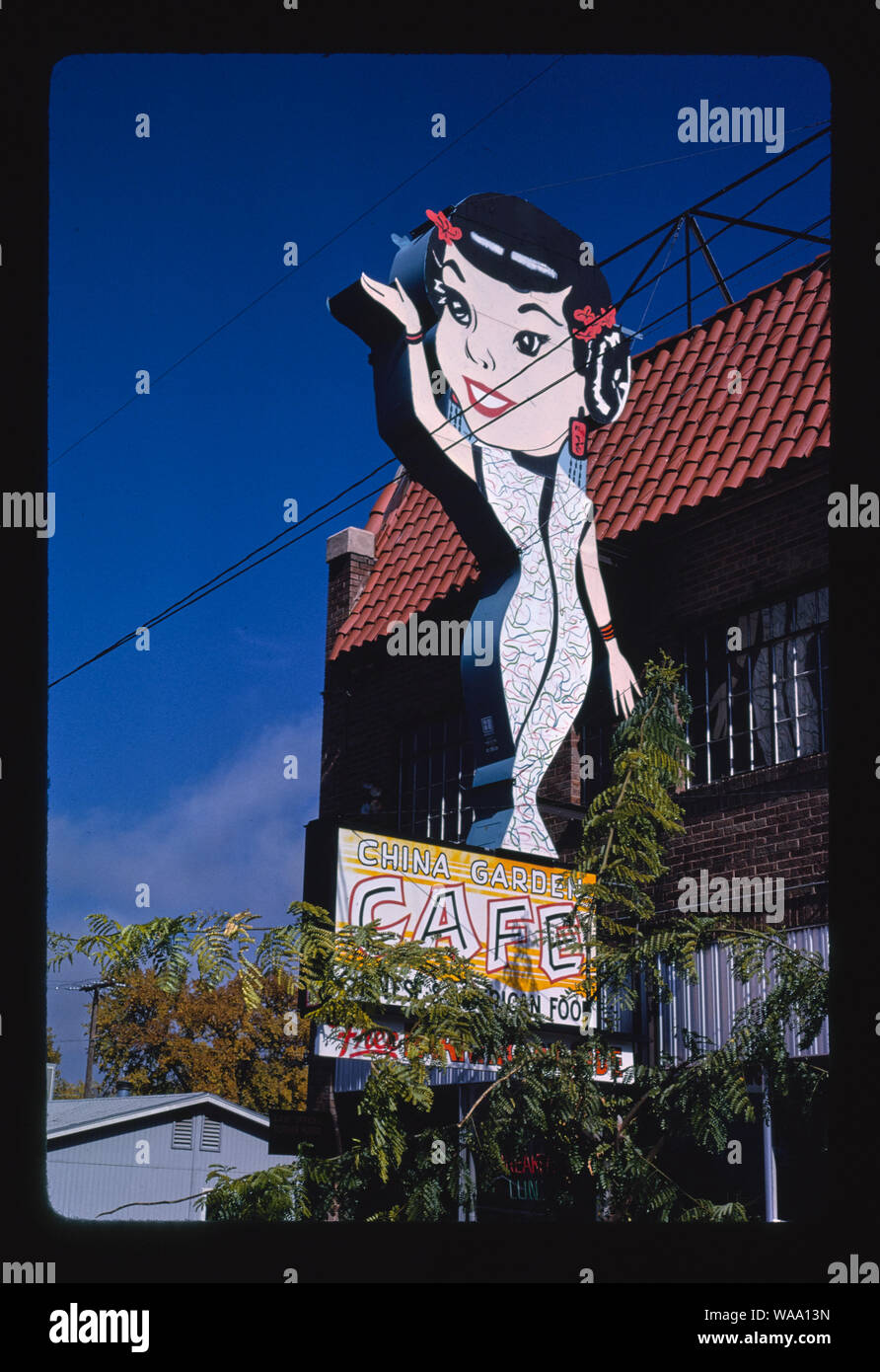 China garden cafe sign hi-res stock photography and images - Alamy