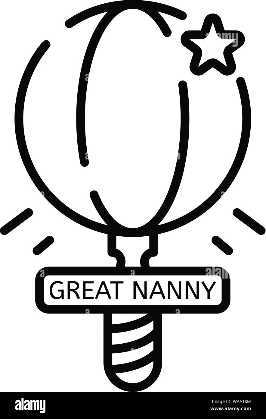 Great nanny icon, outline style Stock Vector Image & Art - Alamy