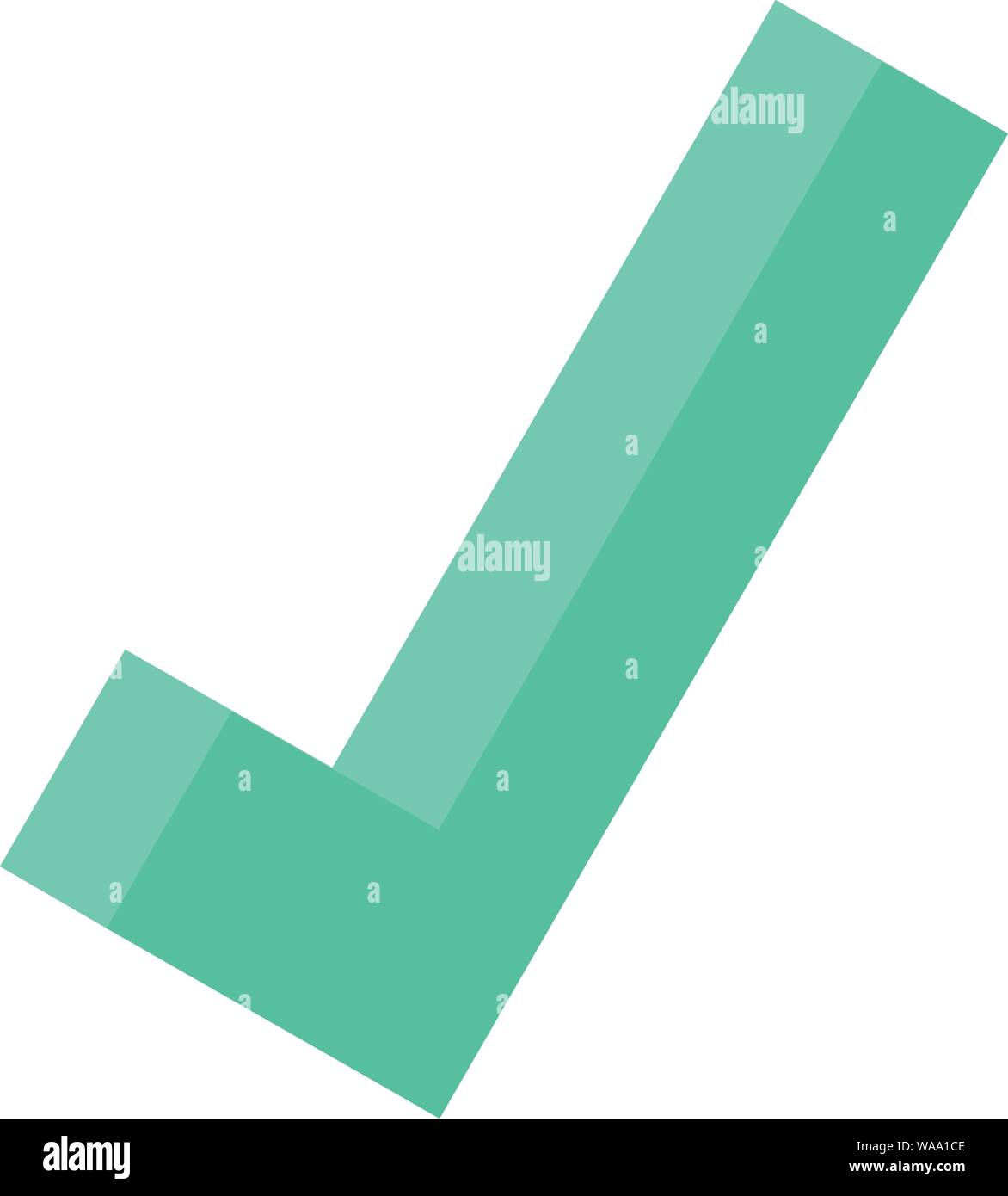 Green check mark icon, isometric style Stock Vector Image & Art - Alamy