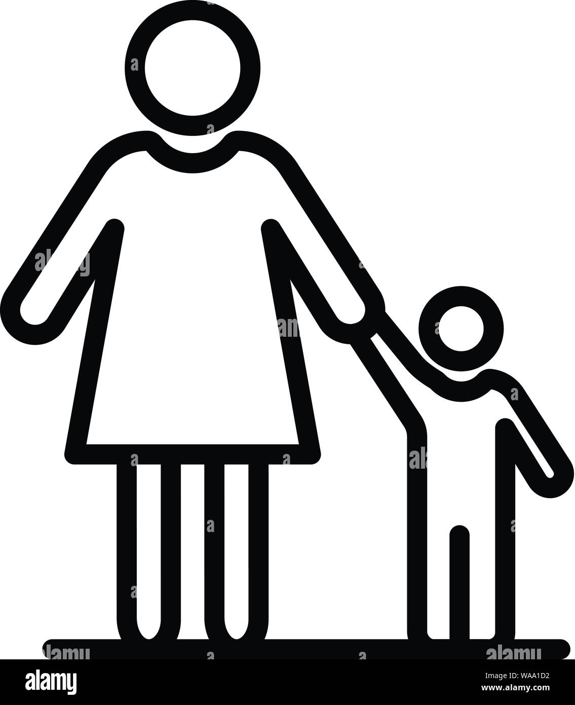 Mother baby icon, outline style Stock Vector Image & Art - Alamy