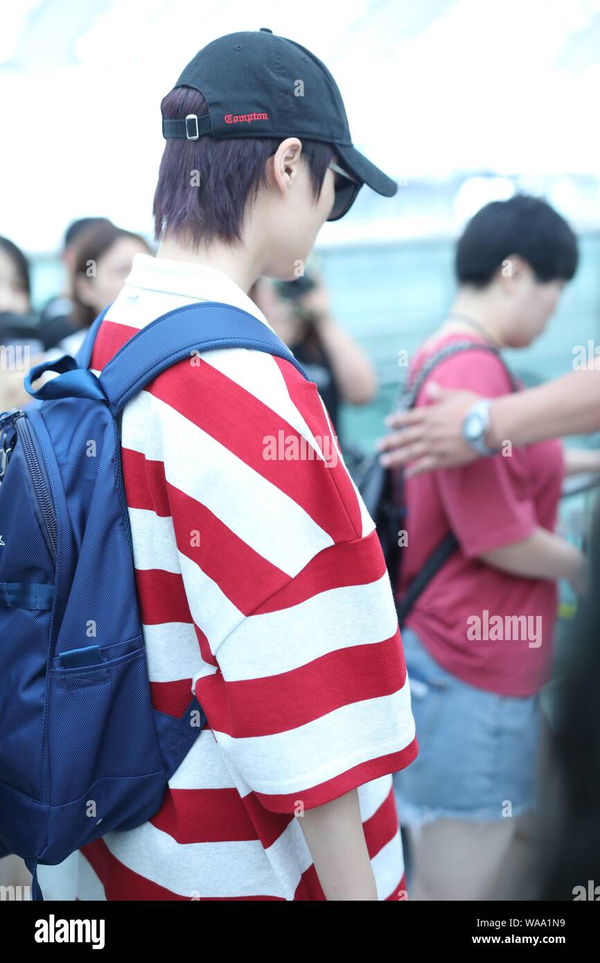 Chinese singer Chris Lee or Li Yuchun arrives at the Beijing Capital ...