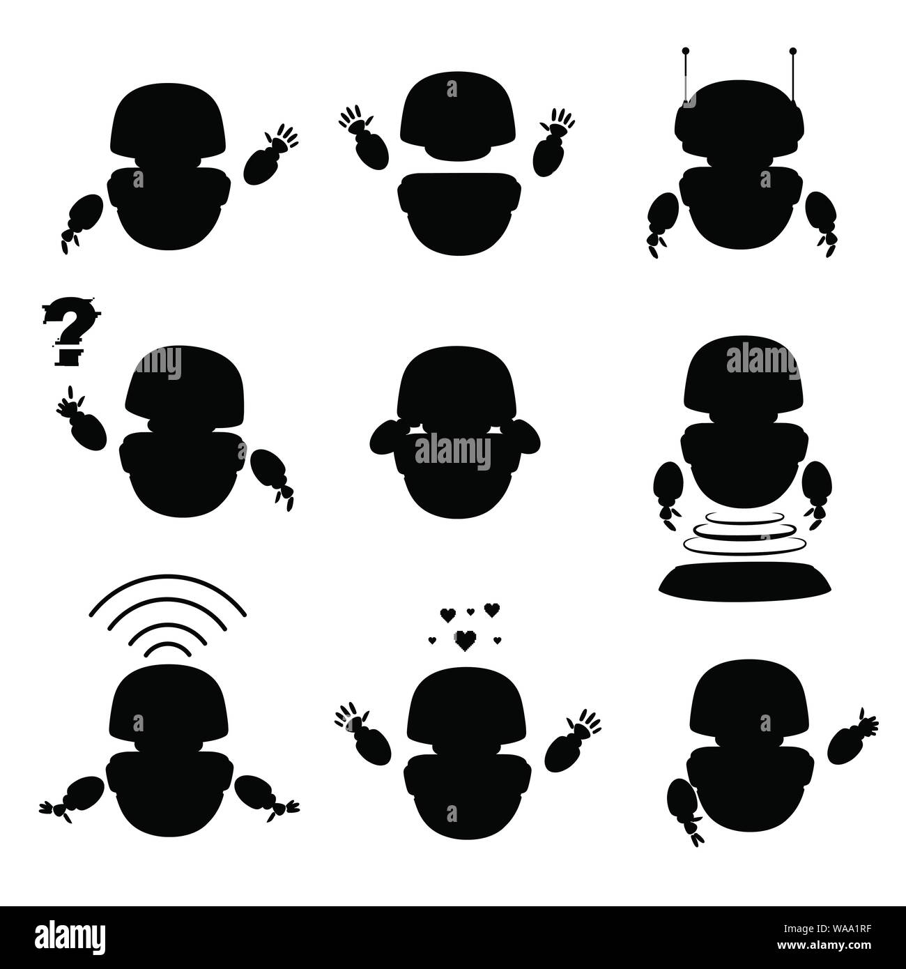 Service robots Black and White Stock Photos & Images - Alamy