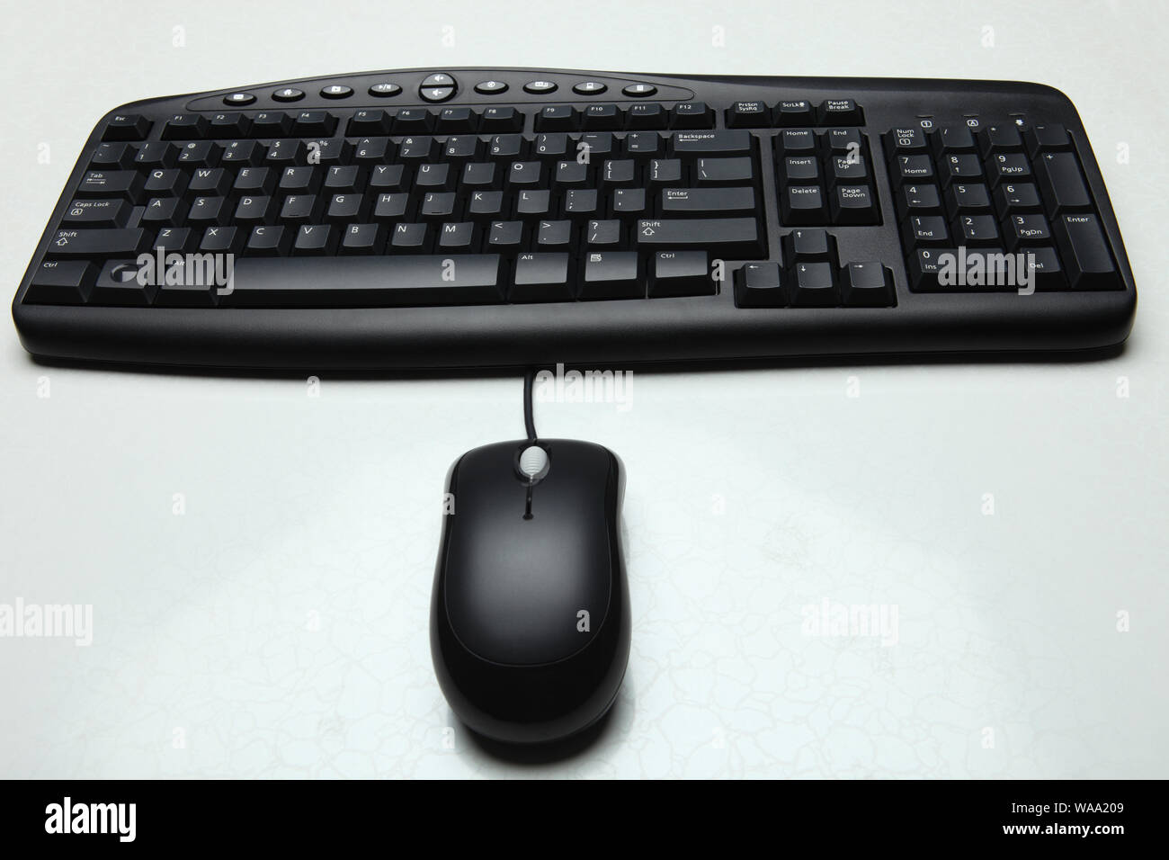 Close up of a computer keyboard with mouse Stock Photo - Alamy