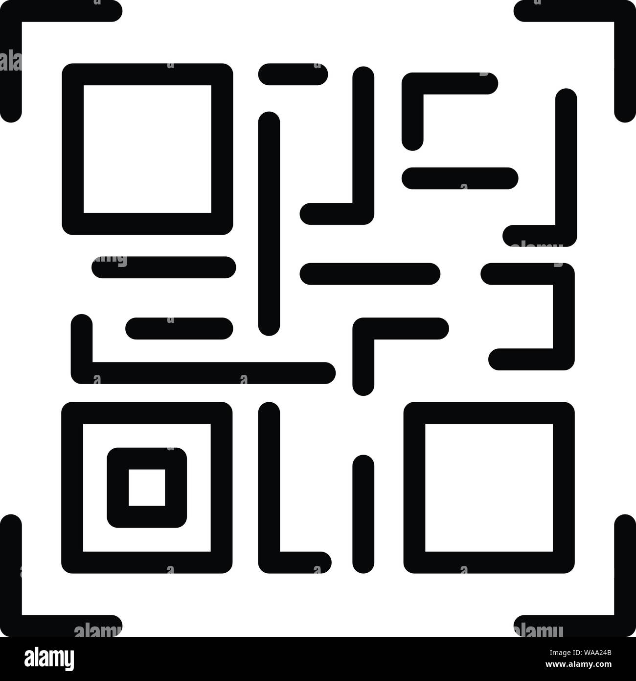 Qr code icon, outline style Stock Vector Image & Art - Alamy