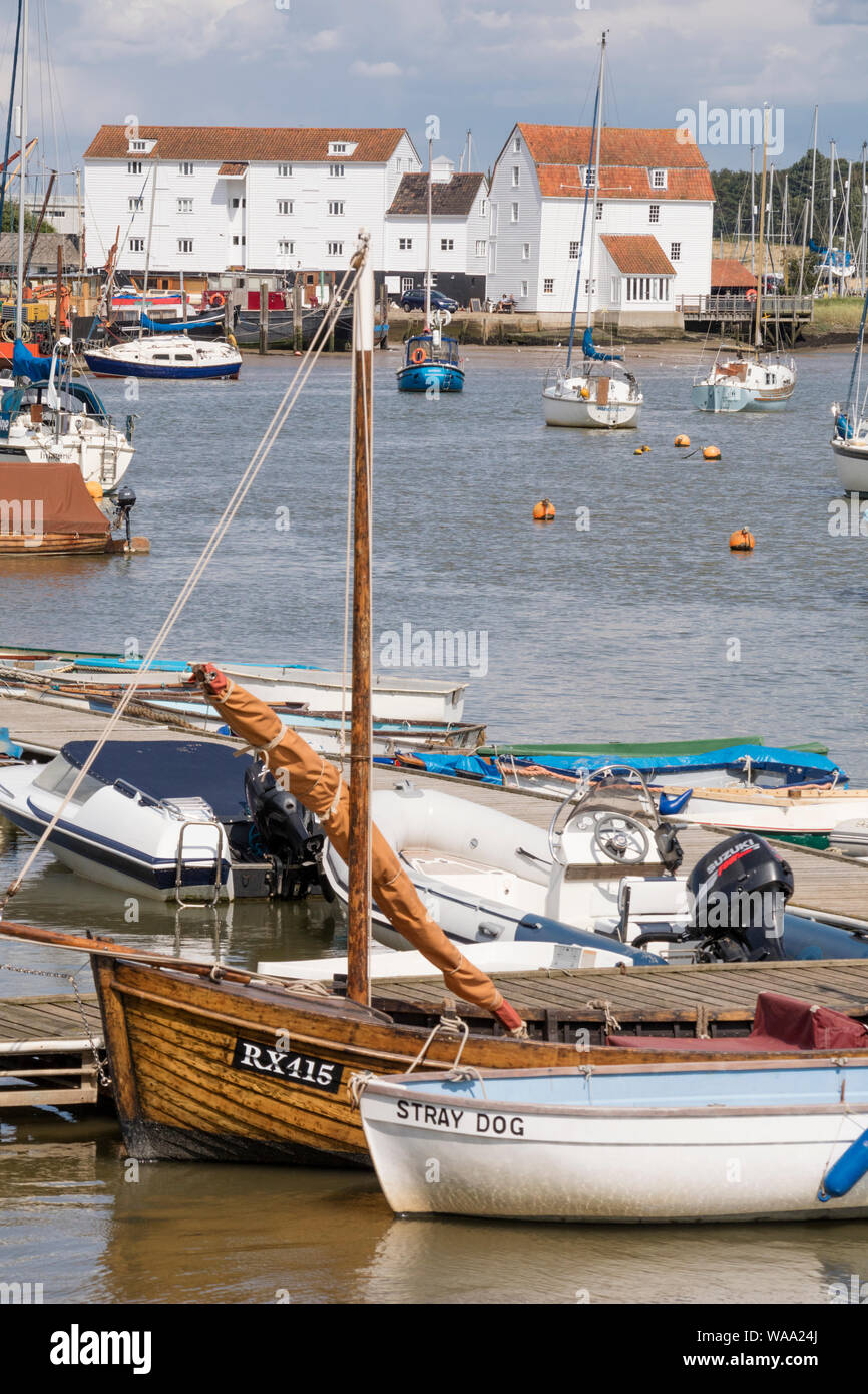Woodbridge harbour and Tide Mill on the River Deben, Suffolk, East ...
