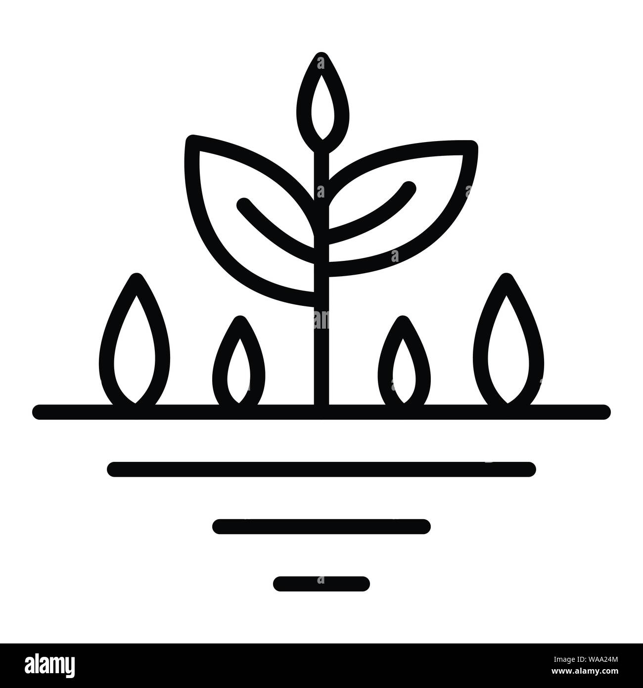 Black tree in ground icon hi-res stock photography and images - Alamy