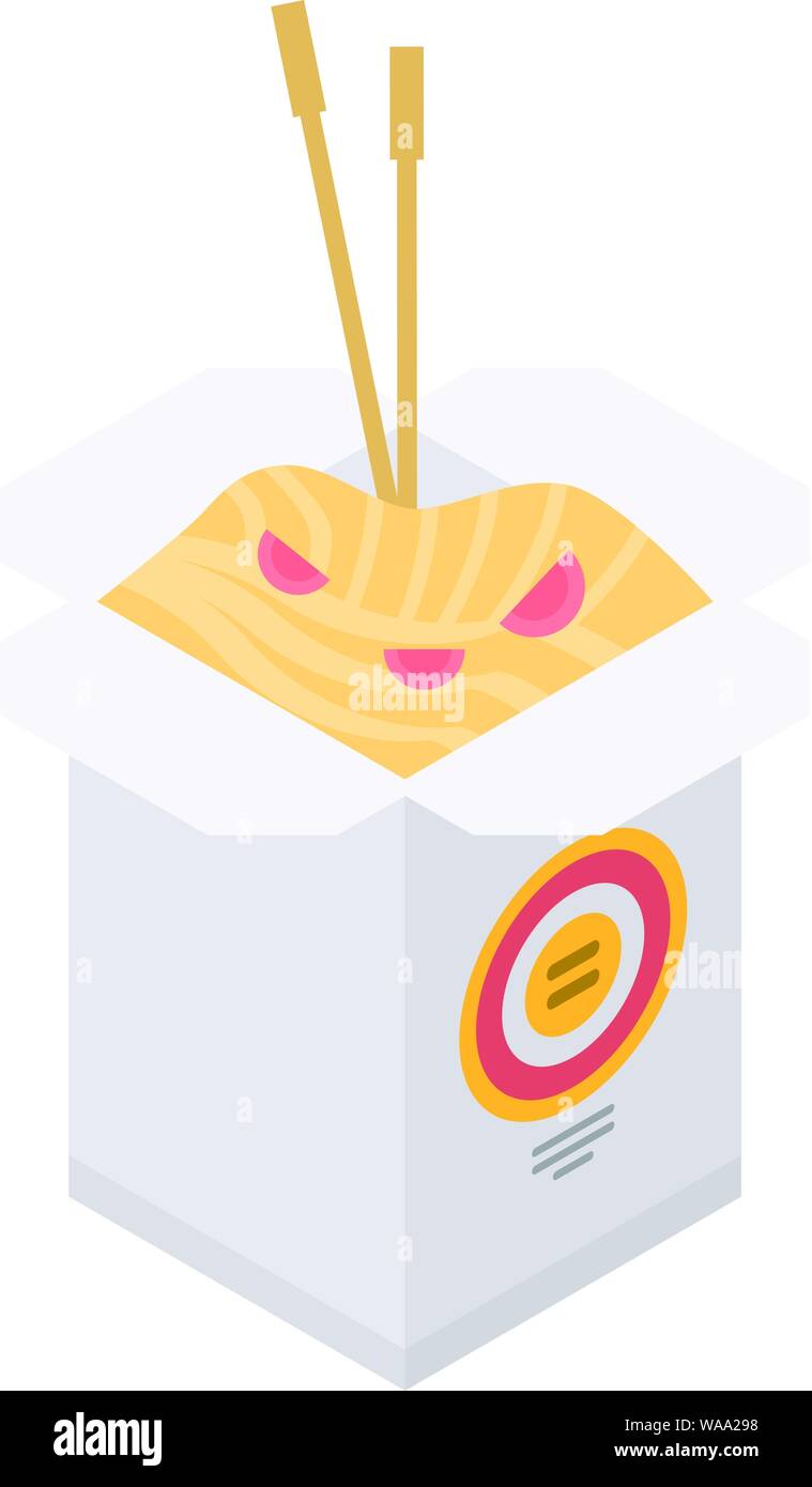 Noodle box icon, isometric style Stock Vector Image & Art - Alamy