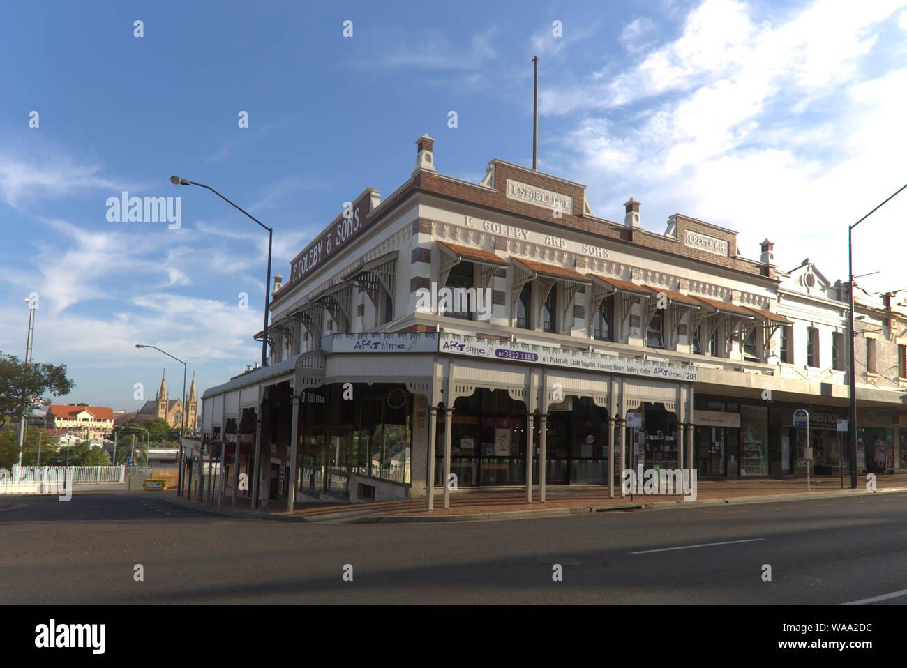 Historic retail building F Goleby & Sons (1915) on Brisbane Street ...