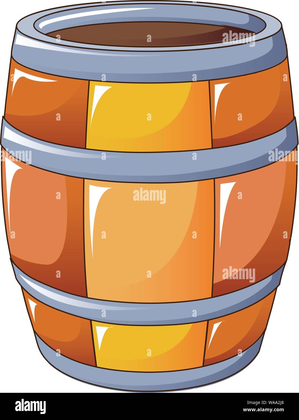 Wood barrel icon, cartoon style Stock Vector Image & Art - Alamy