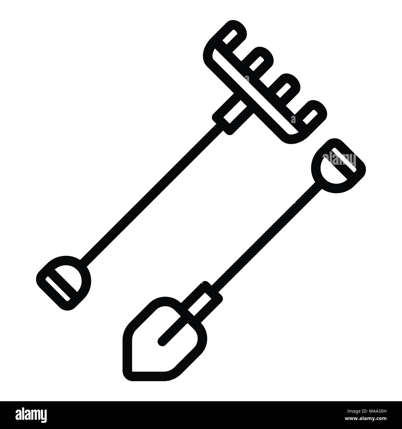 Farm rake and shovel icon, outline style Stock Vector Image & Art - Alamy