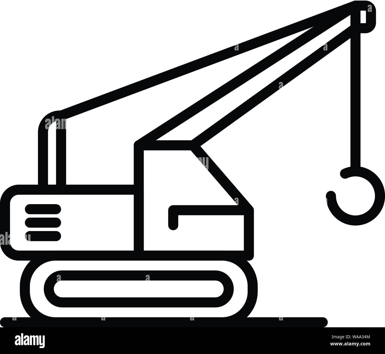 Ring crane excavator icon, outline style Stock Vector Image & Art - Alamy