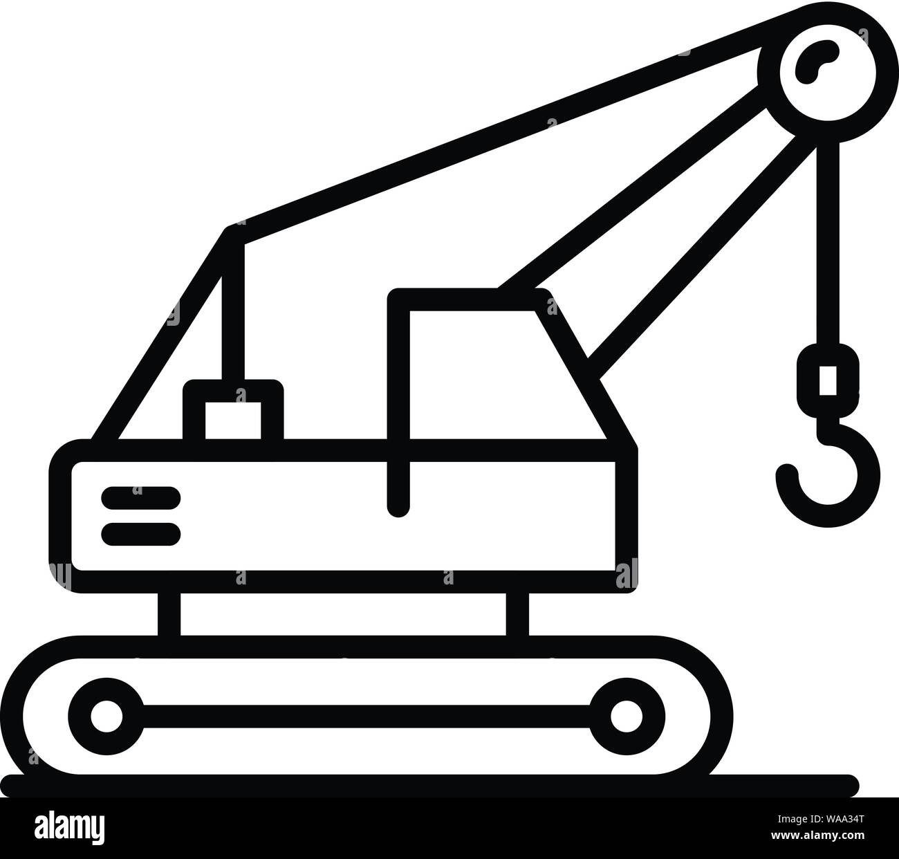 Excavator crane icon, outline style Stock Vector Image & Art - Alamy